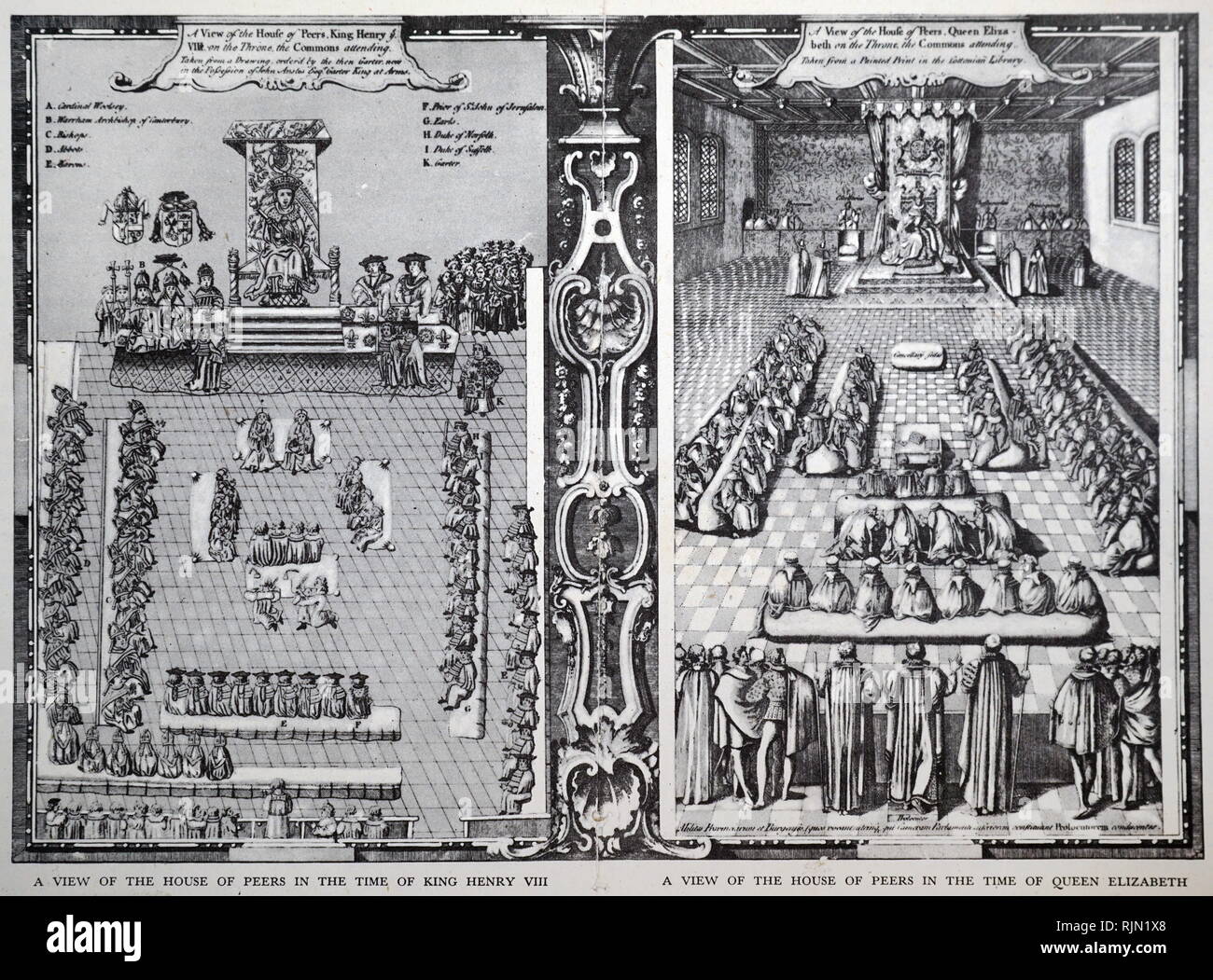Illustration showing A view of the House of Lords (British ...