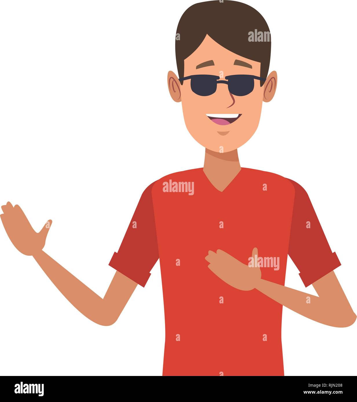 young man upperbody cartoon Stock Vector Image & Art - Alamy