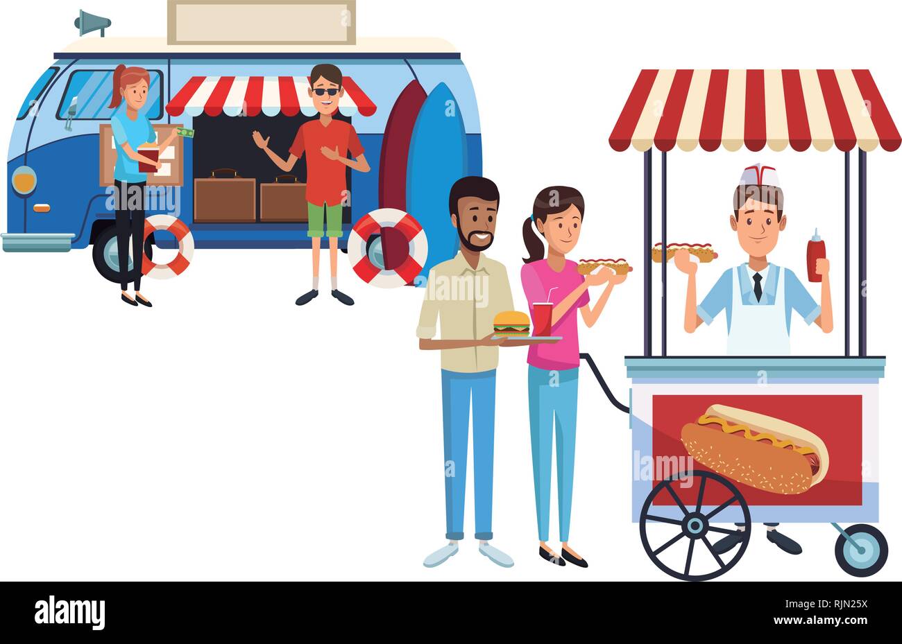 vintage trip van cartoon Stock Vector Image & Art - Alamy