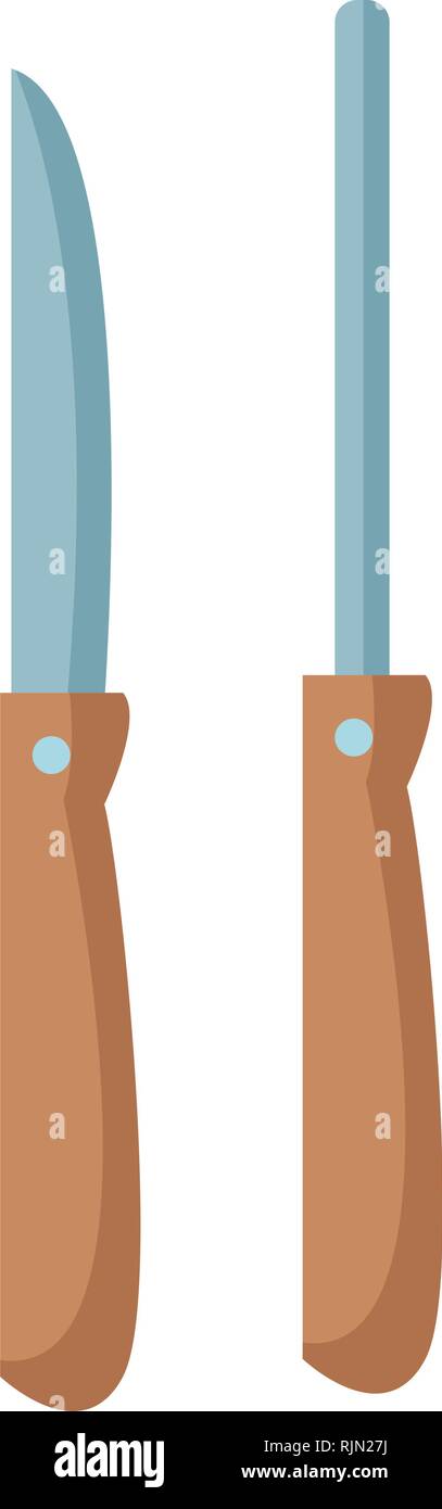 Illustration isolated butcher knife cartoon Stock Vector Images - Alamy