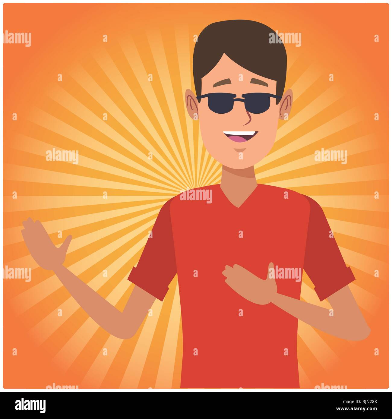 young man upperbody cartoon Stock Vector Image & Art - Alamy