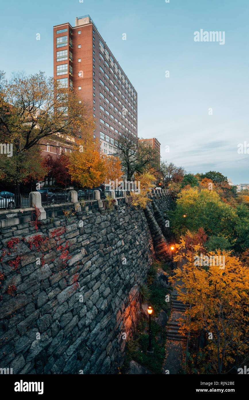 Autumn color at Morningside Heights, in Harlem, New York City Stock ...