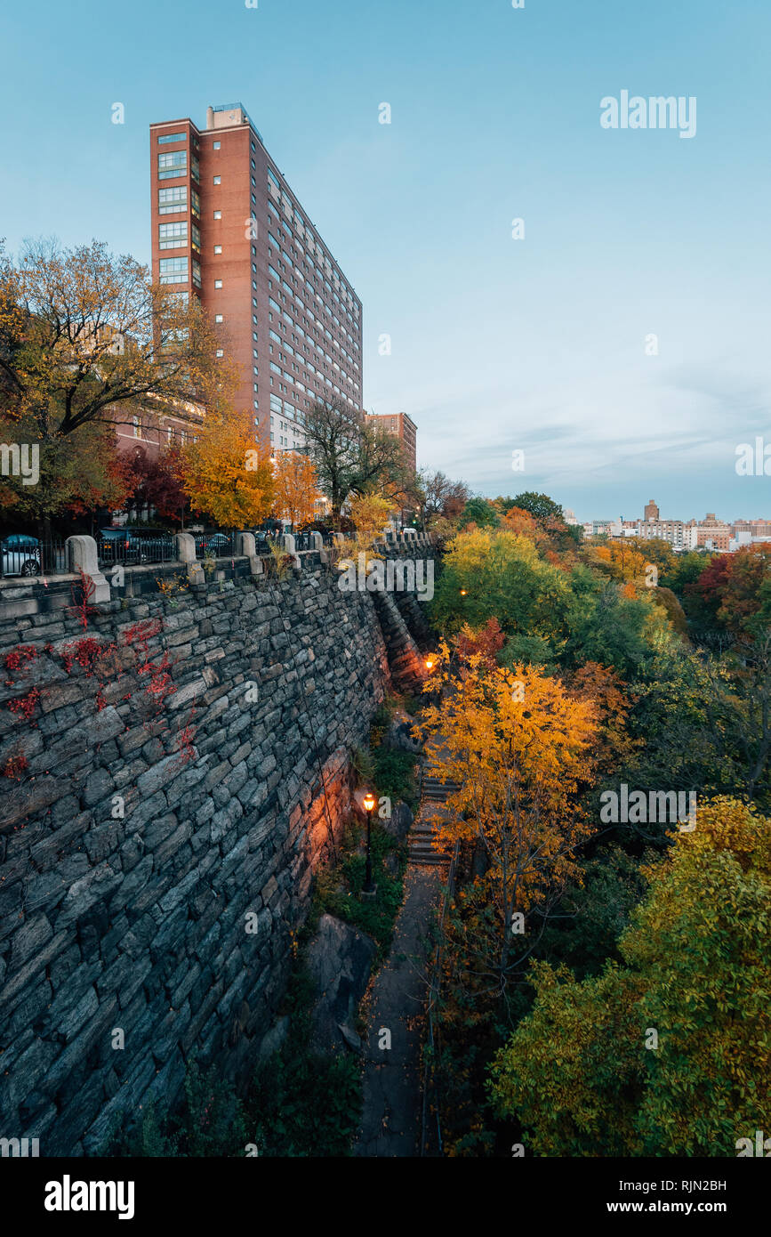 Autumn color at Morningside Heights, in Harlem, New York City Stock ...