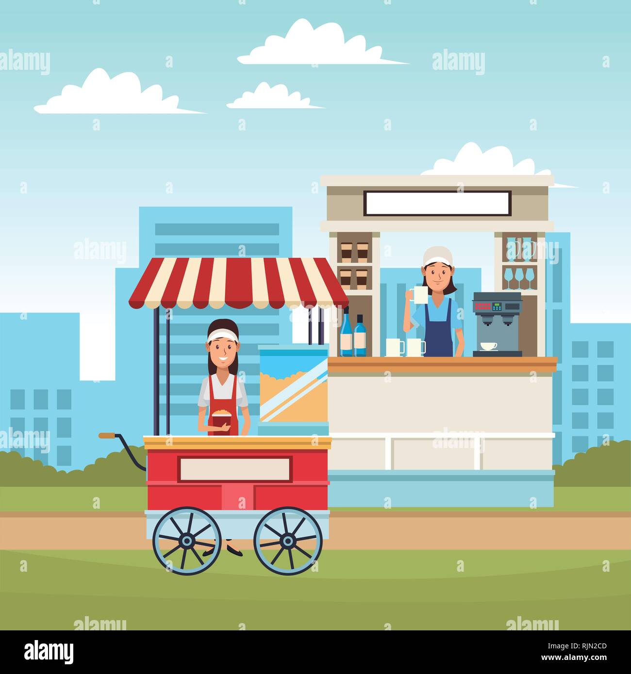 Beverage cart icon Stock Vector Images - Alamy