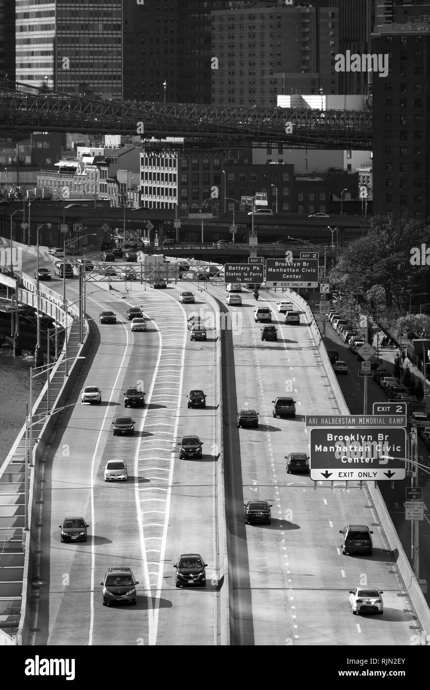 Traffic on fdr drive manhattan hi-res stock photography and images - Alamy
