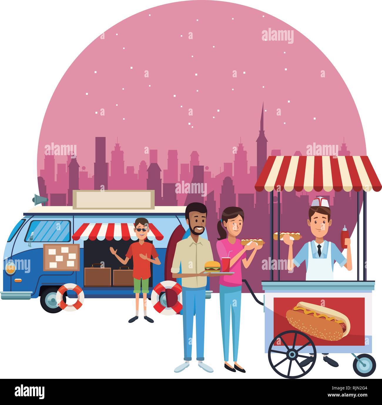 vintage trip van cartoon Stock Vector Image & Art - Alamy