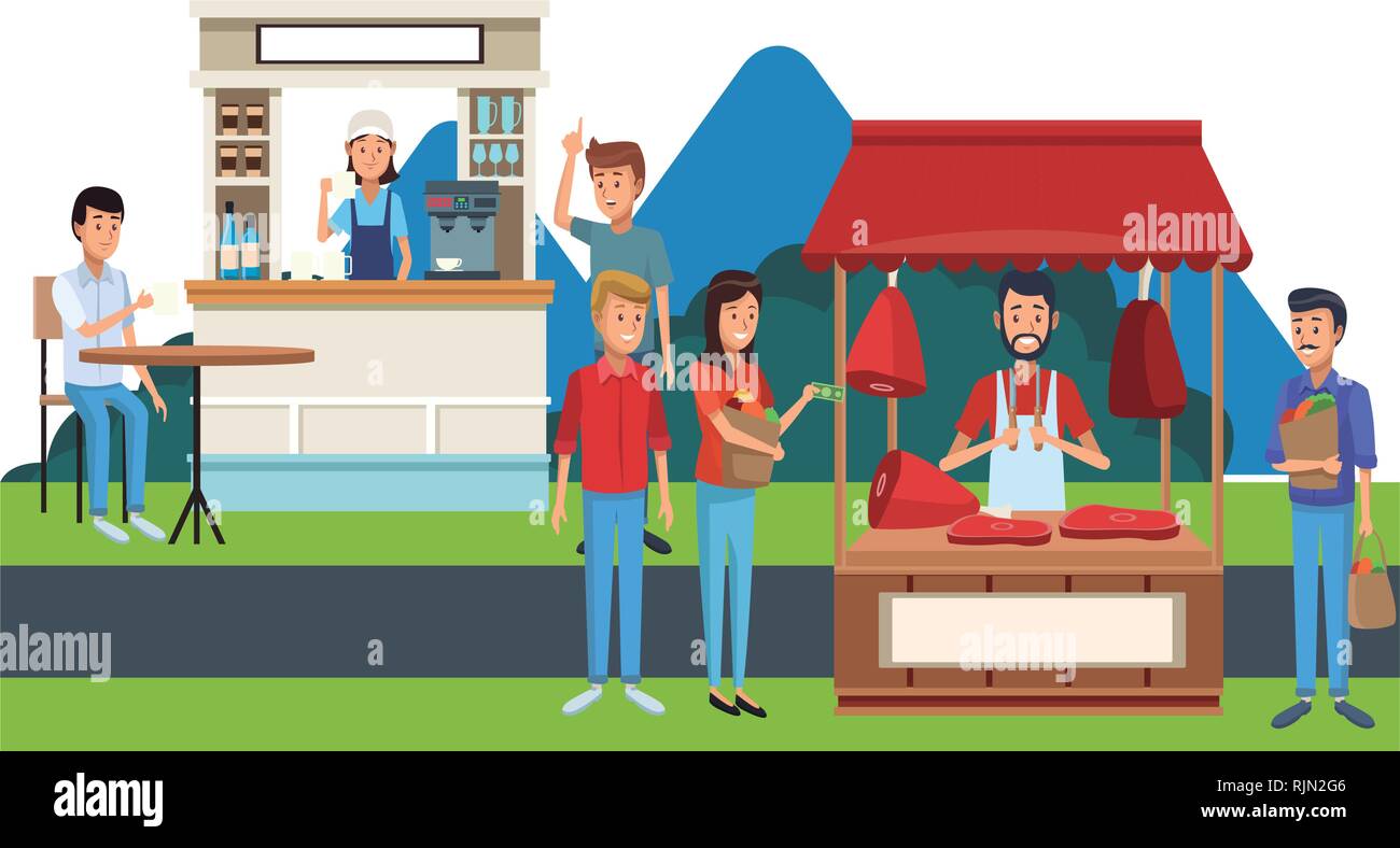 meat butcher cartoon Stock Vector Image & Art - Alamy