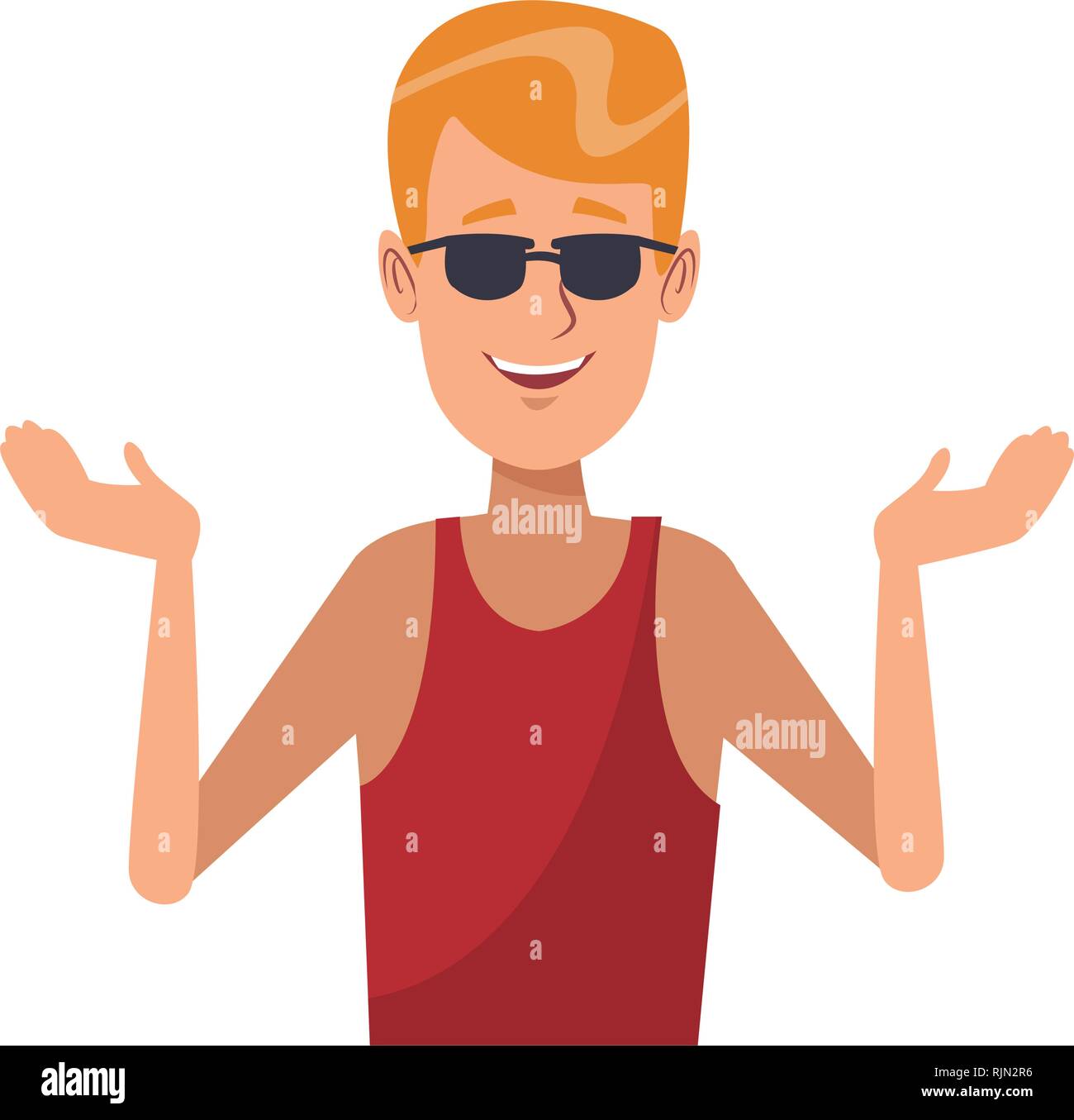 young man upperbody cartoon Stock Vector Image & Art - Alamy