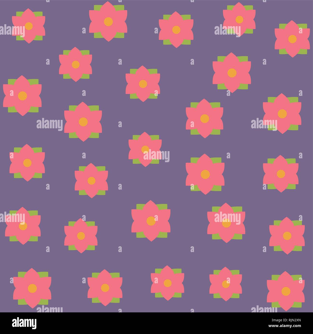 beautiful flower pattern cartoon Stock Vector Image & Art - Alamy