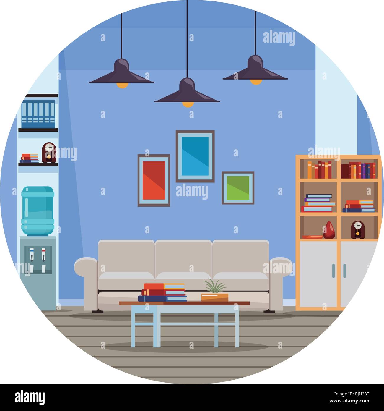 modern furniture room cartoon Stock Vector Image & Art - Alamy