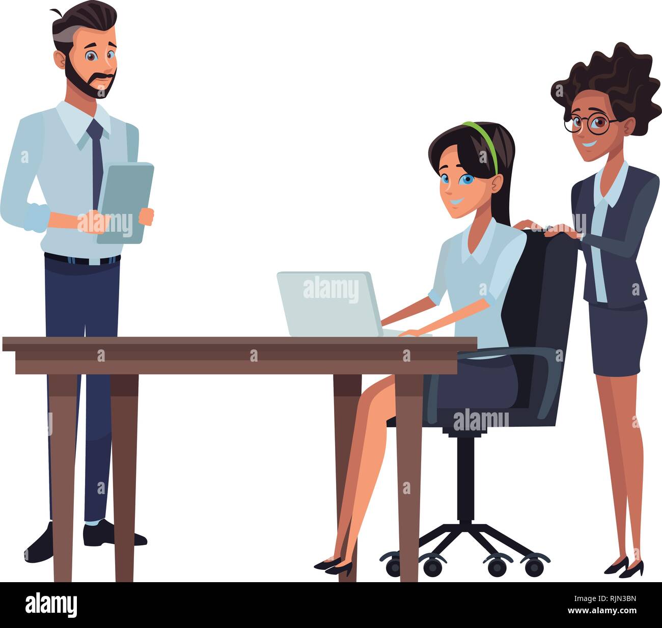 executive business coworkers cartoon Stock Vector Image & Art - Alamy