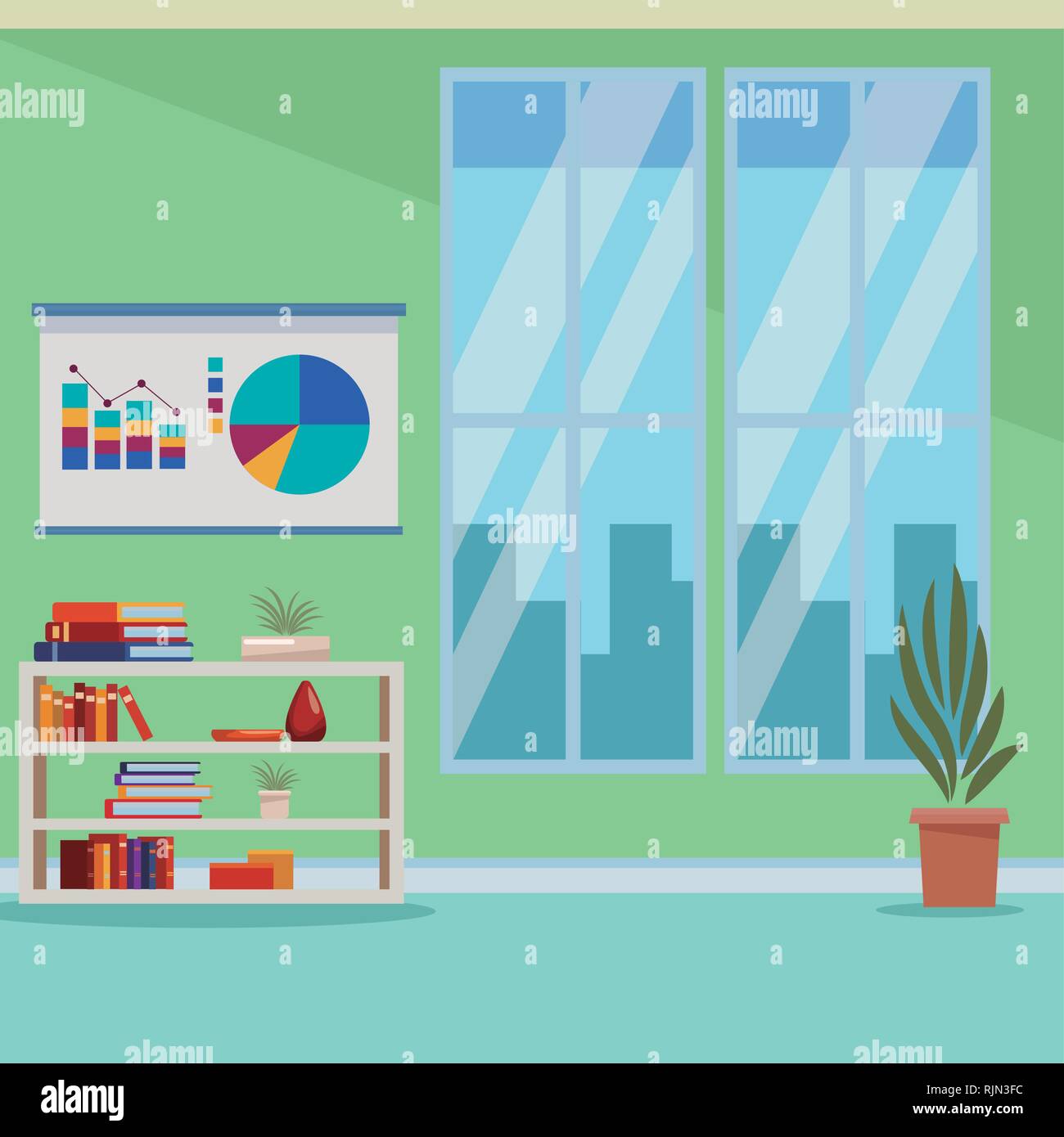 modern furniture room cartoon Stock Vector Image & Art - Alamy