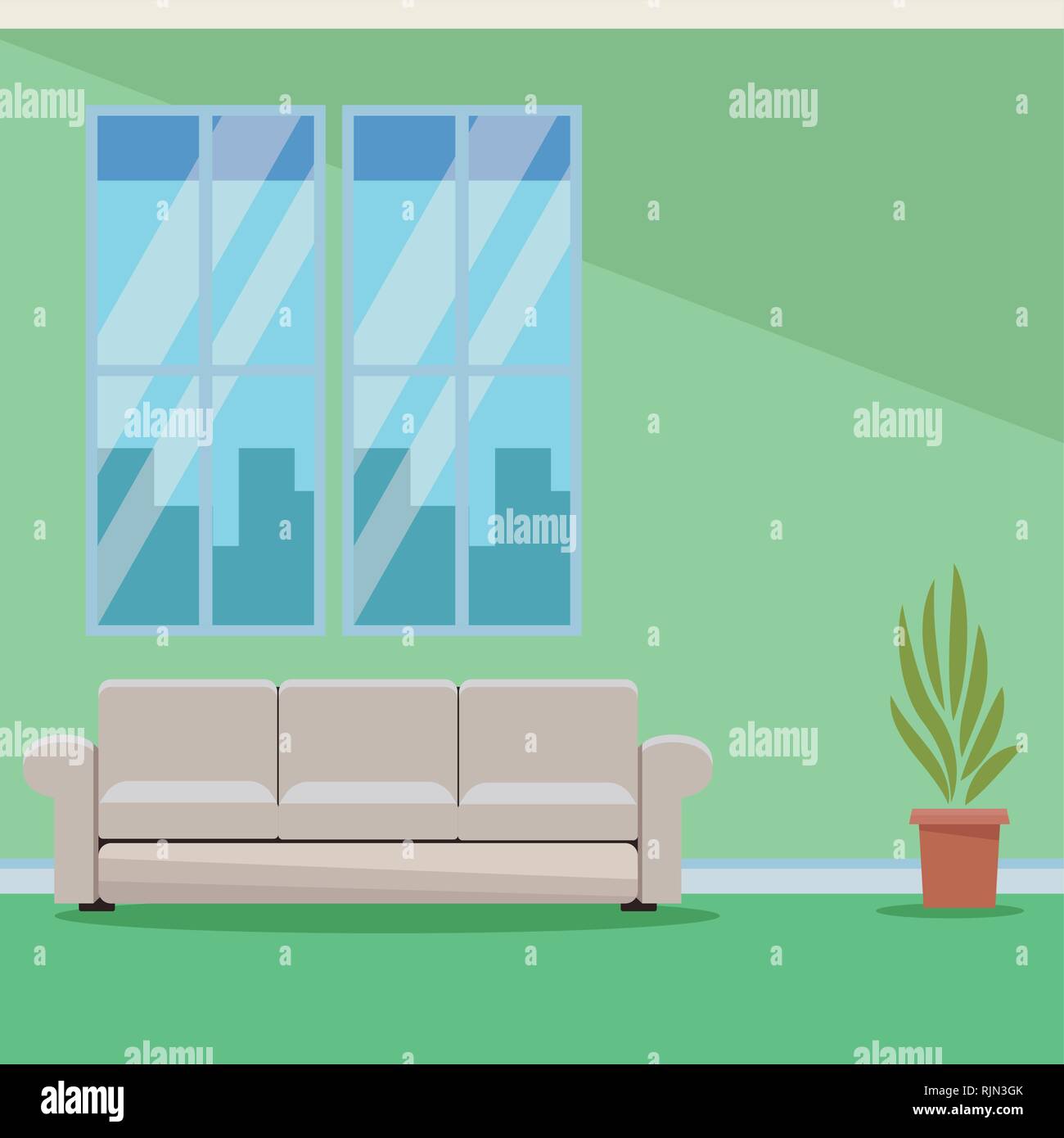 modern furniture room cartoon Stock Vector Image & Art - Alamy