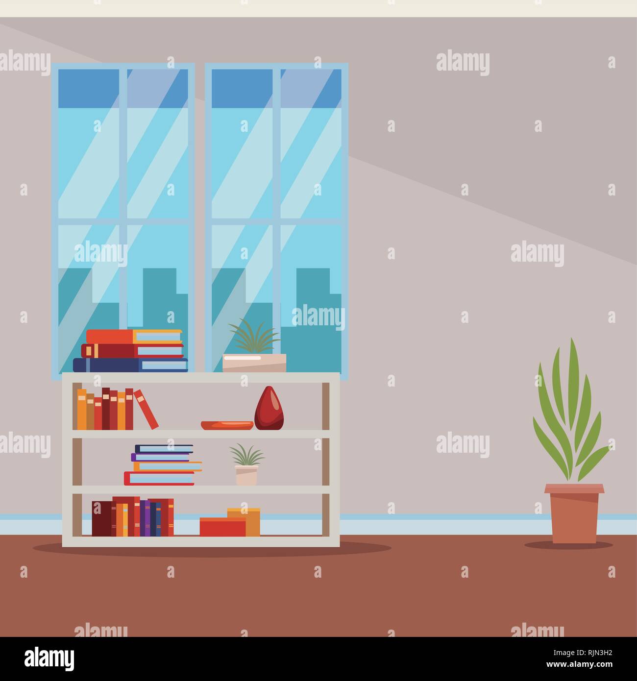 modern furniture room cartoon Stock Vector Image & Art - Alamy
