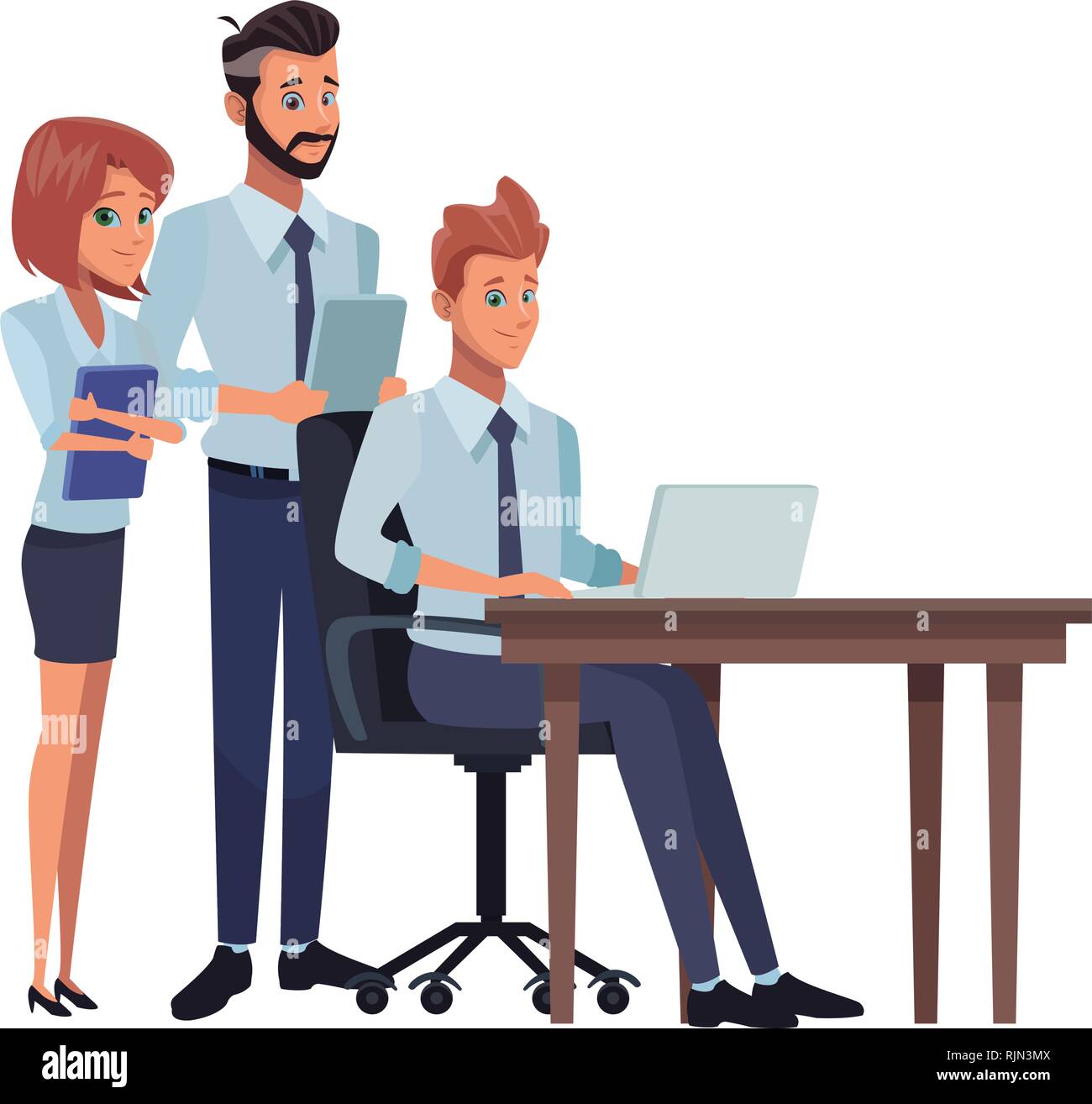executive business coworkers cartoon Stock Vector Image & Art - Alamy