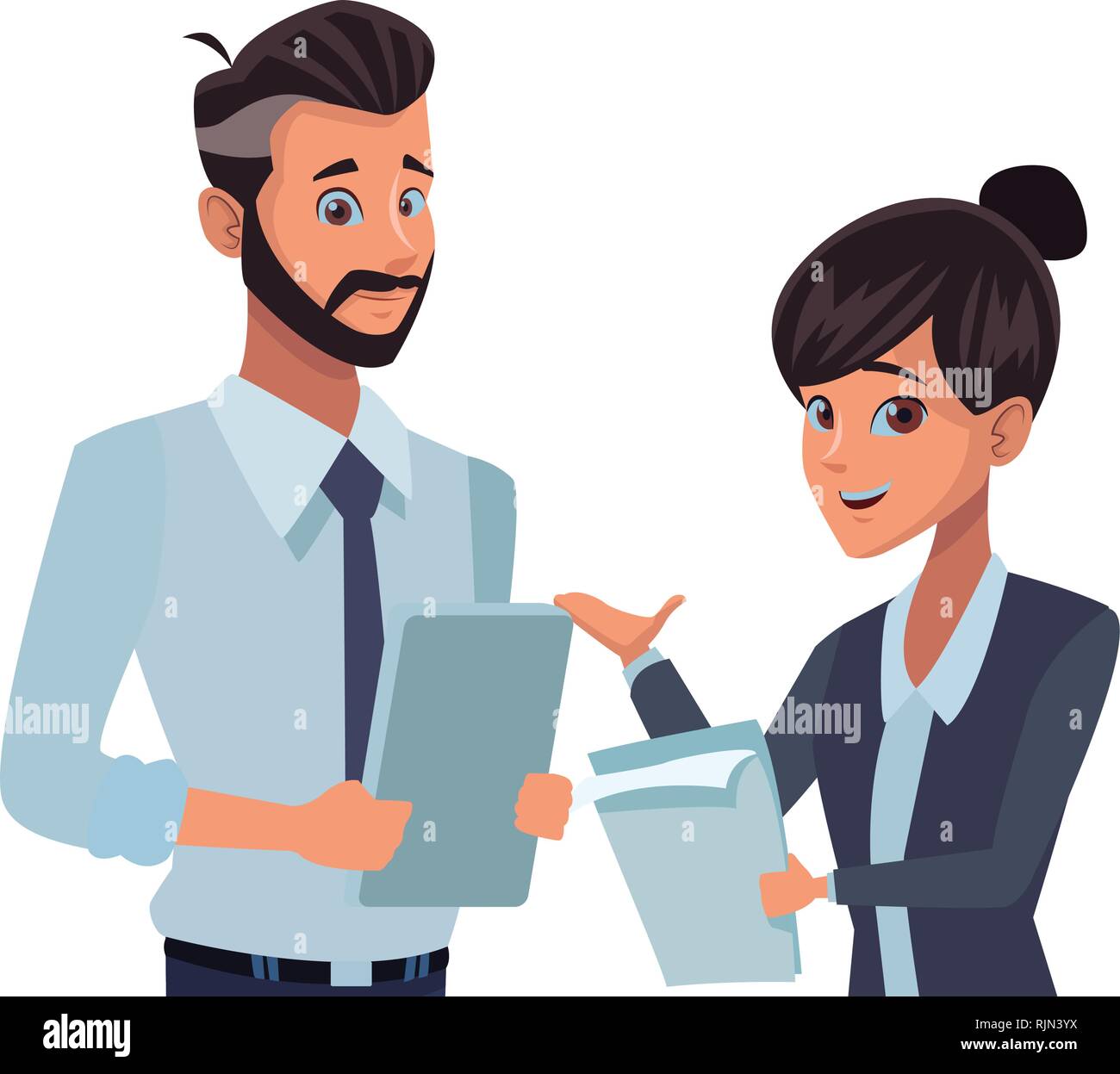 executive business coworkers cartoon Stock Vector Image & Art - Alamy