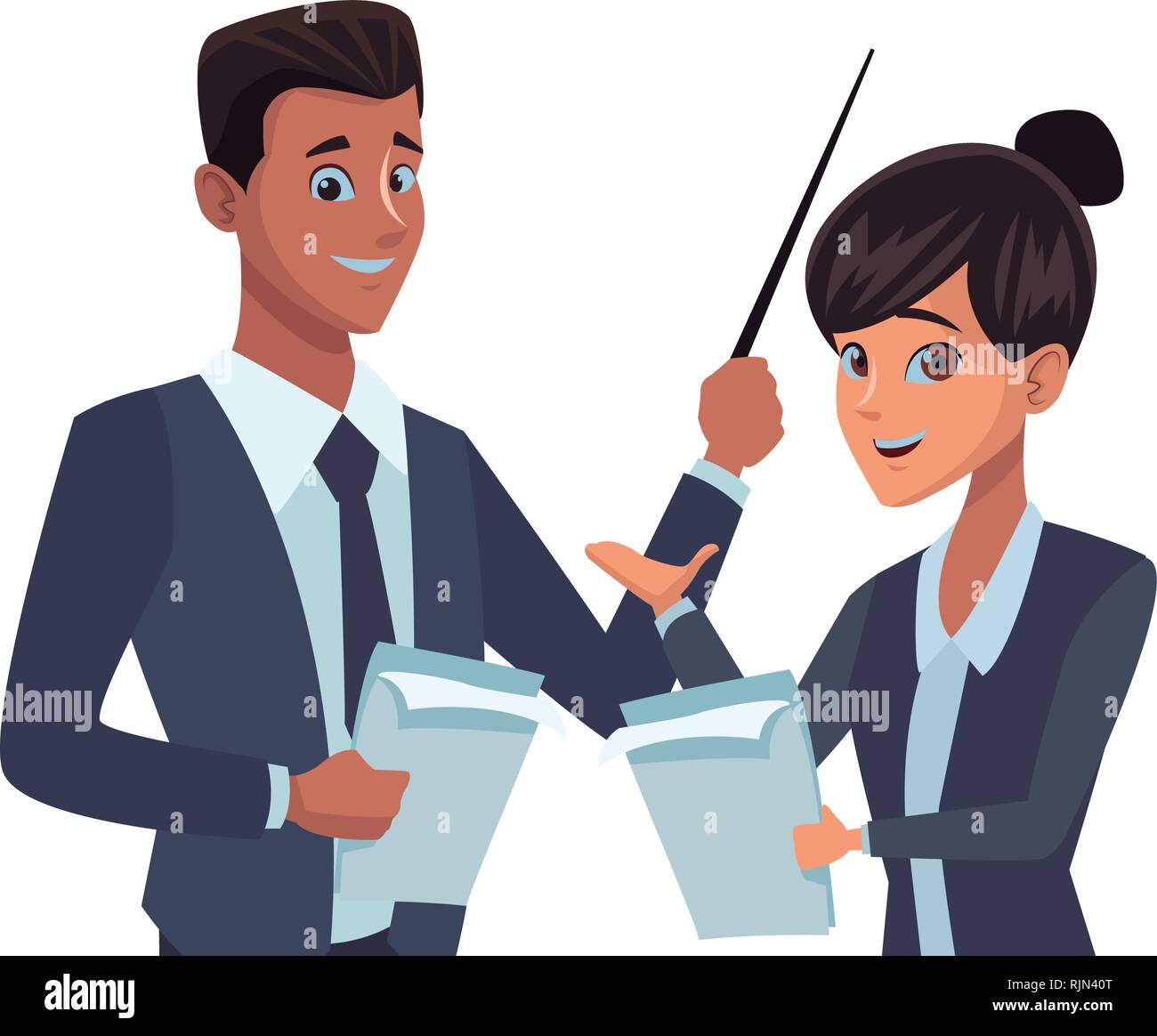 executive business coworkers cartoon Stock Vector Image & Art - Alamy