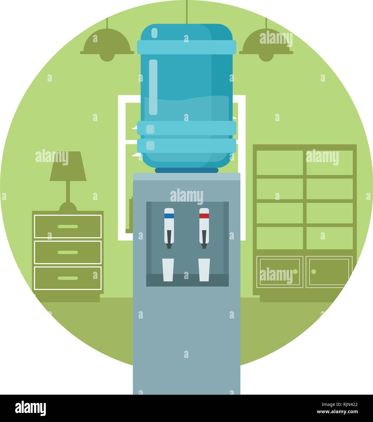 water dispenser cartoon Stock Vector Image & Art - Alamy