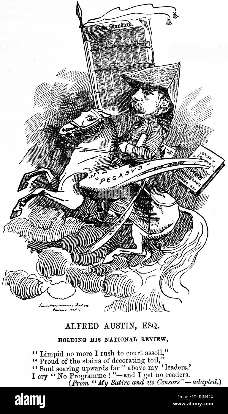 Illustration showing Alfred Austin DL (30 May 1835 – 2 June 1913) was ...
