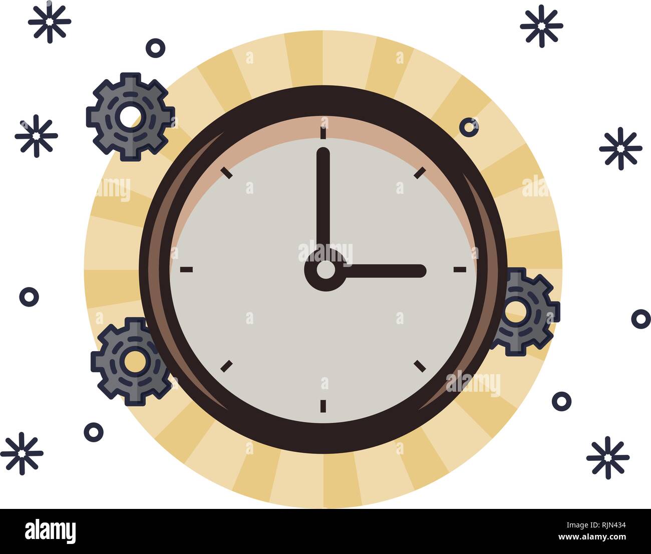 time clock cartoon Stock Vector Image & Art - Alamy