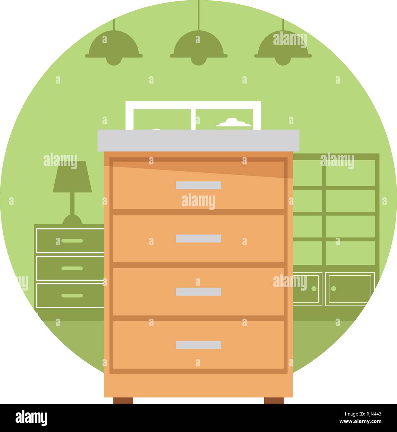 modern furniture cartoon Stock Vector Image & Art - Alamy