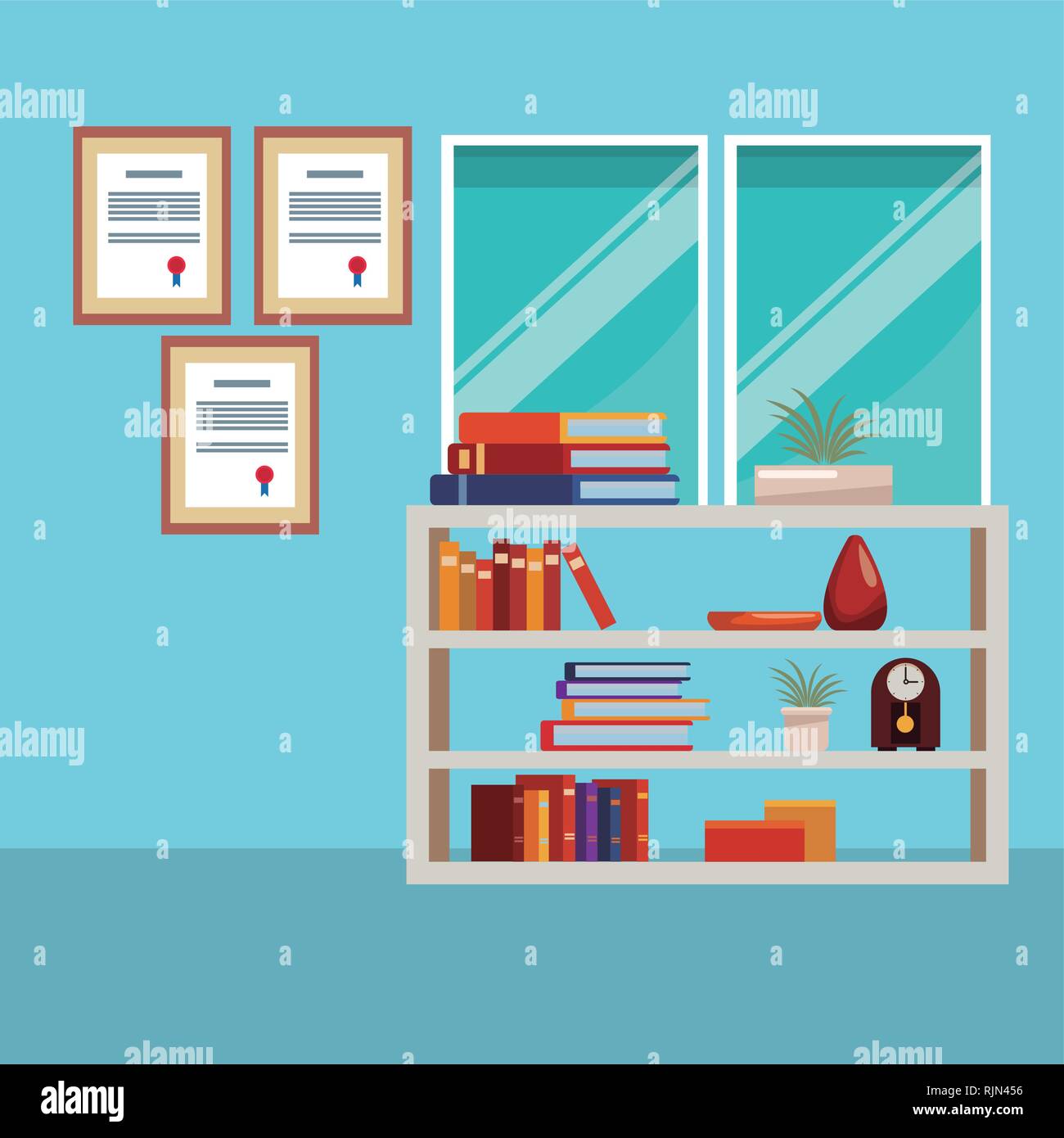 Architecture clock modern window Stock Vector Images - Alamy