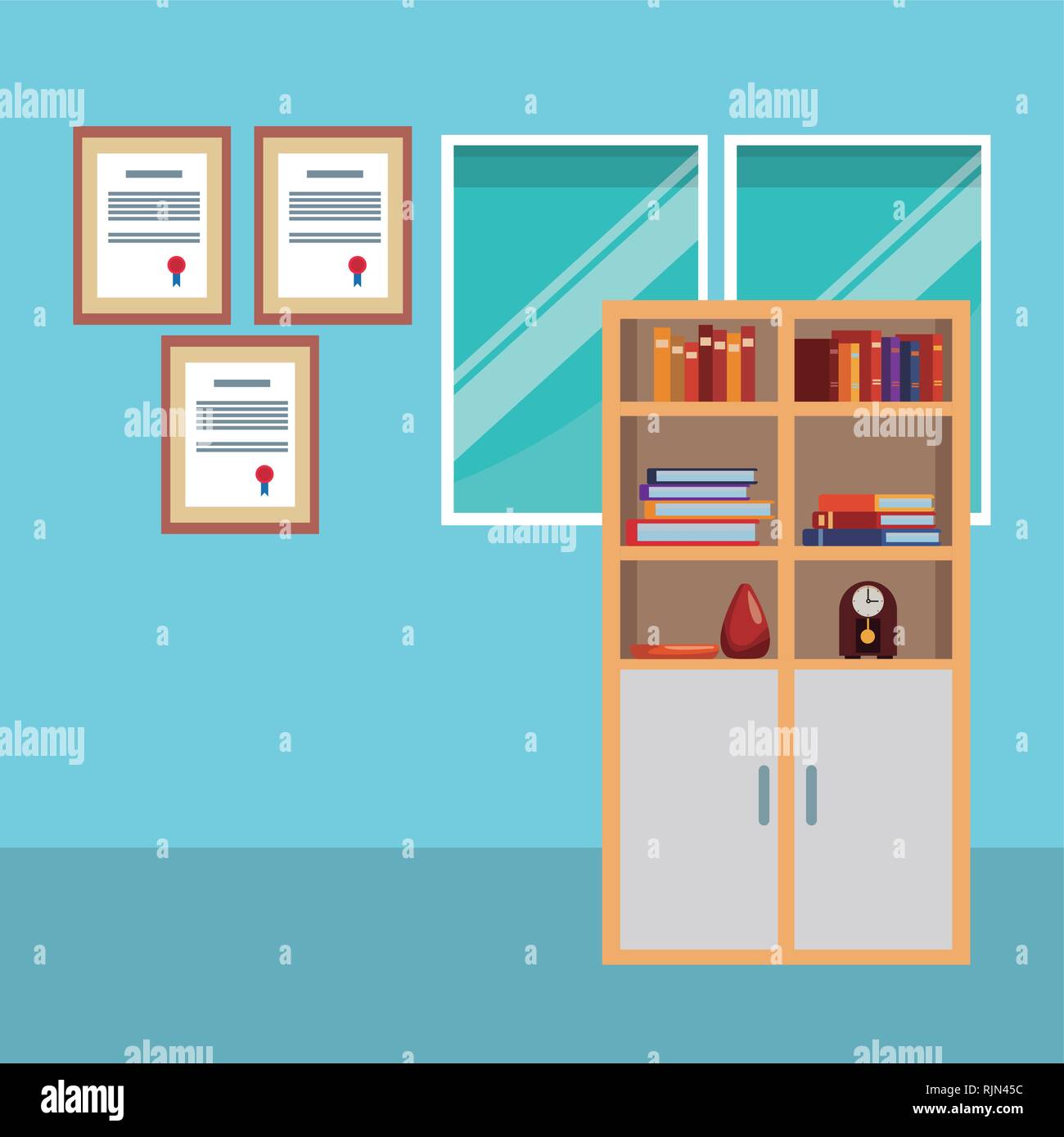 modern furniture room cartoon Stock Vector Image & Art - Alamy