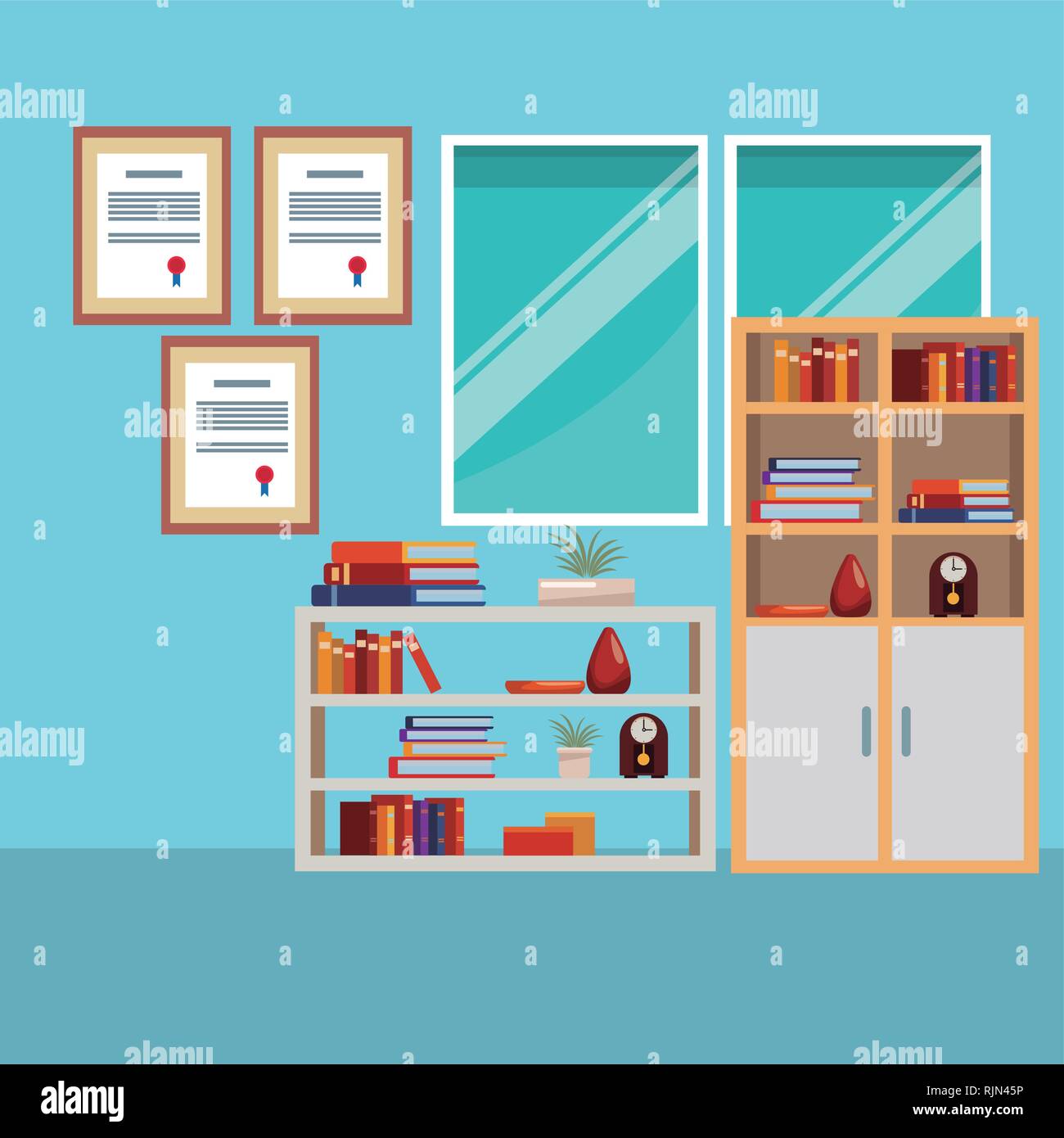 modern furniture room cartoon Stock Vector Image & Art - Alamy