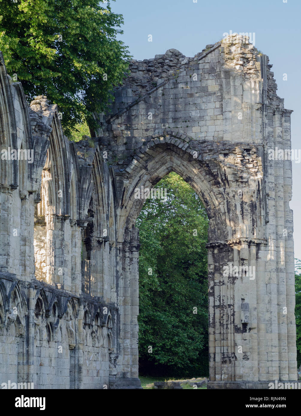The ruins of St. Mary's Abbey, just outside the Bootham Bar Gate of the ...
