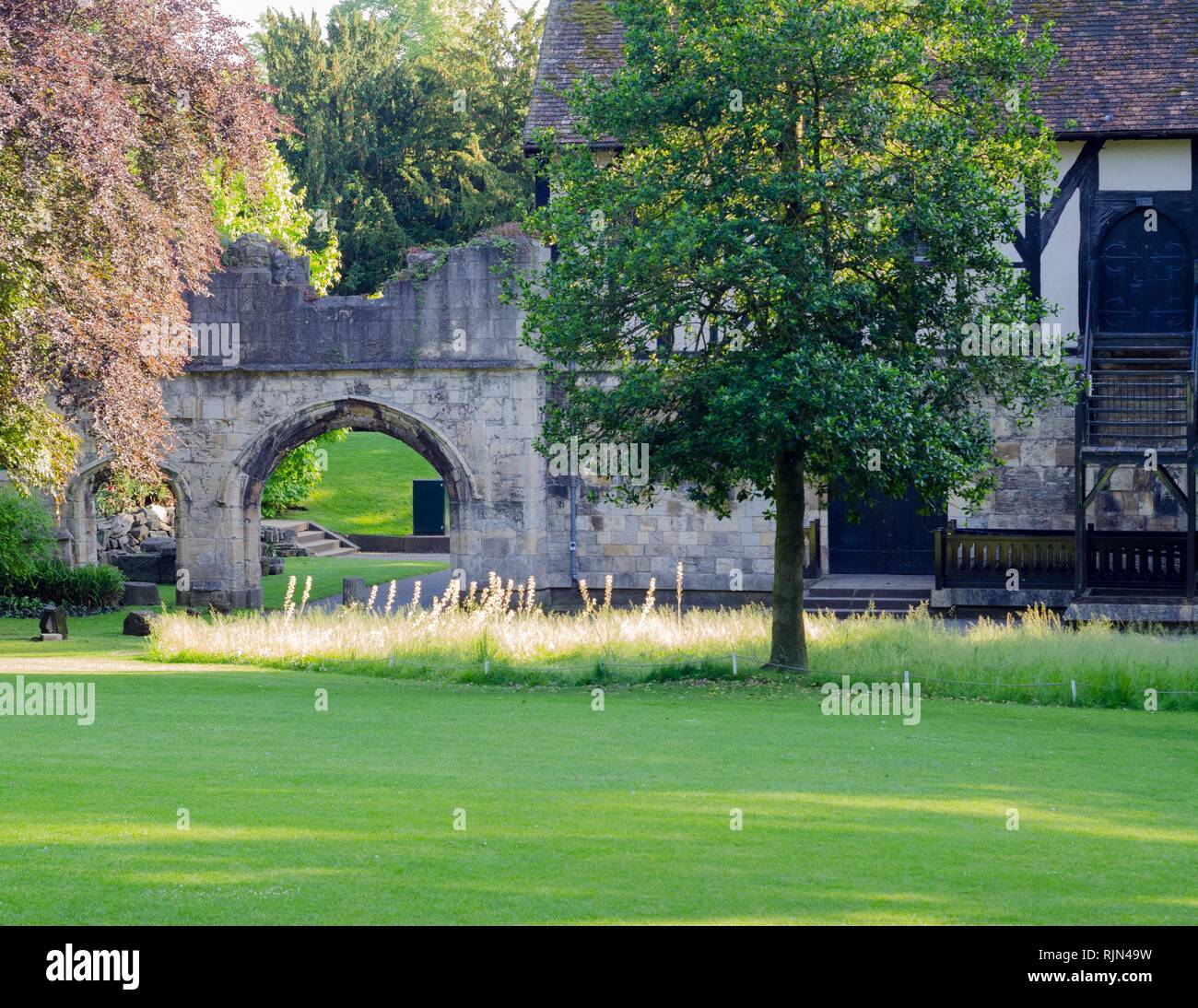 The ruins of St. Mary's Abbey, just outside the Bootham Bar Gate of the ...