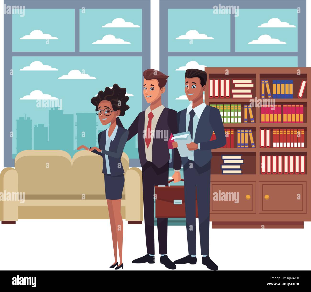 executive business coworkers cartoon Stock Vector Image & Art - Alamy