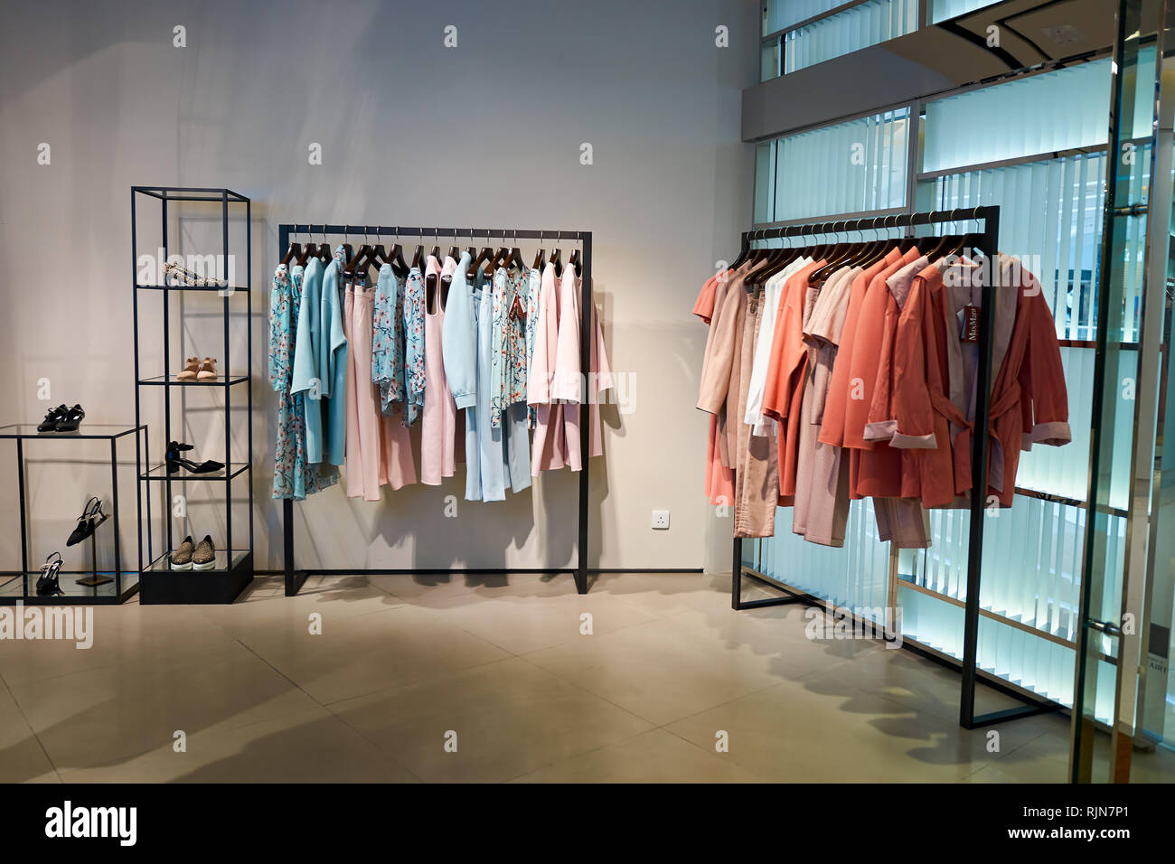HONG KONG - JANUARY 26, 2016: inside of Max Mara store at Elements ...