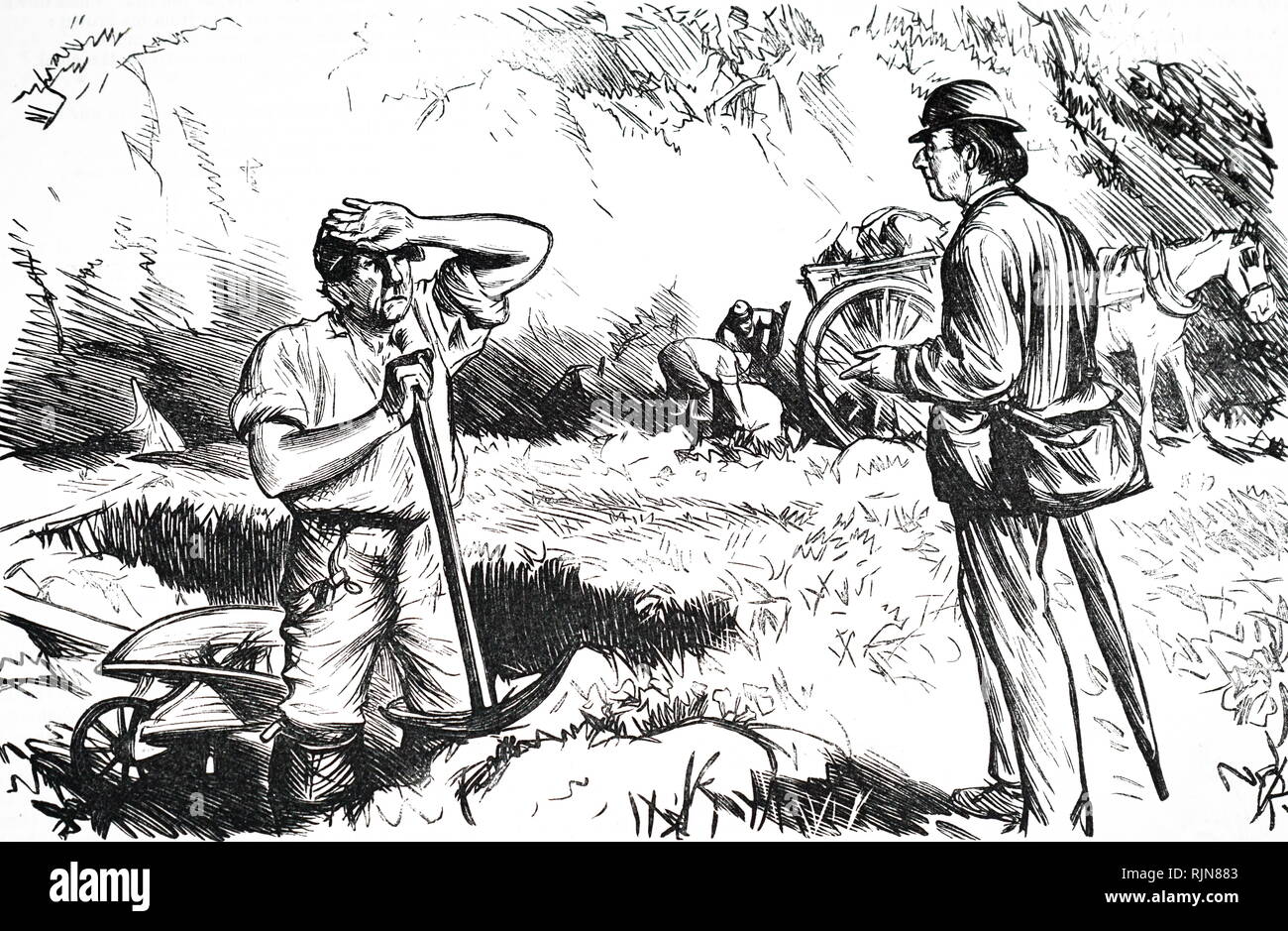 A cartoon depicting a navvy and an amateur palaeontologist not on the ...