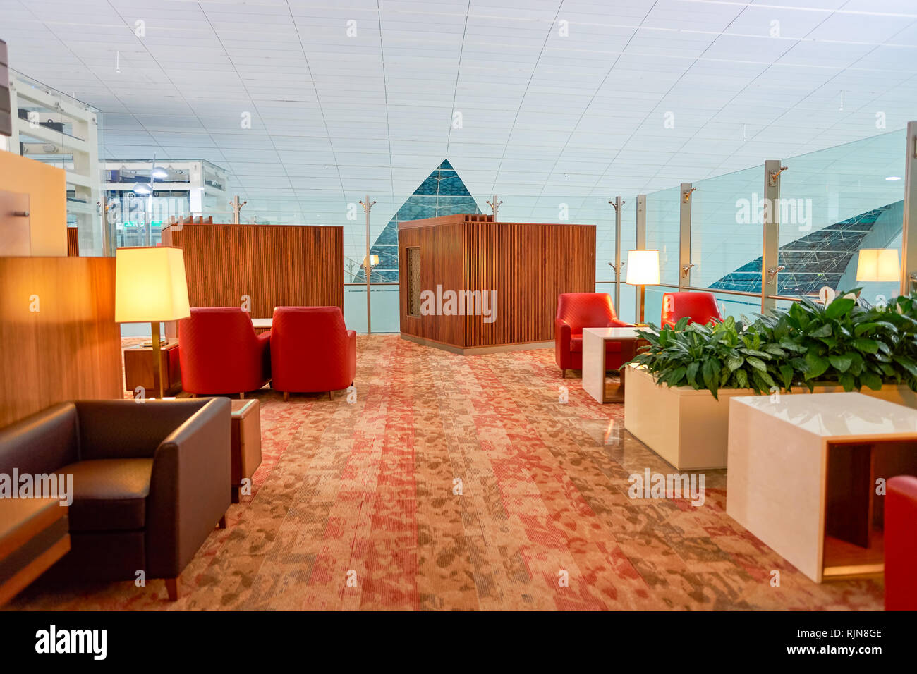 Emirates airline interior hi-res stock photography and images - Alamy