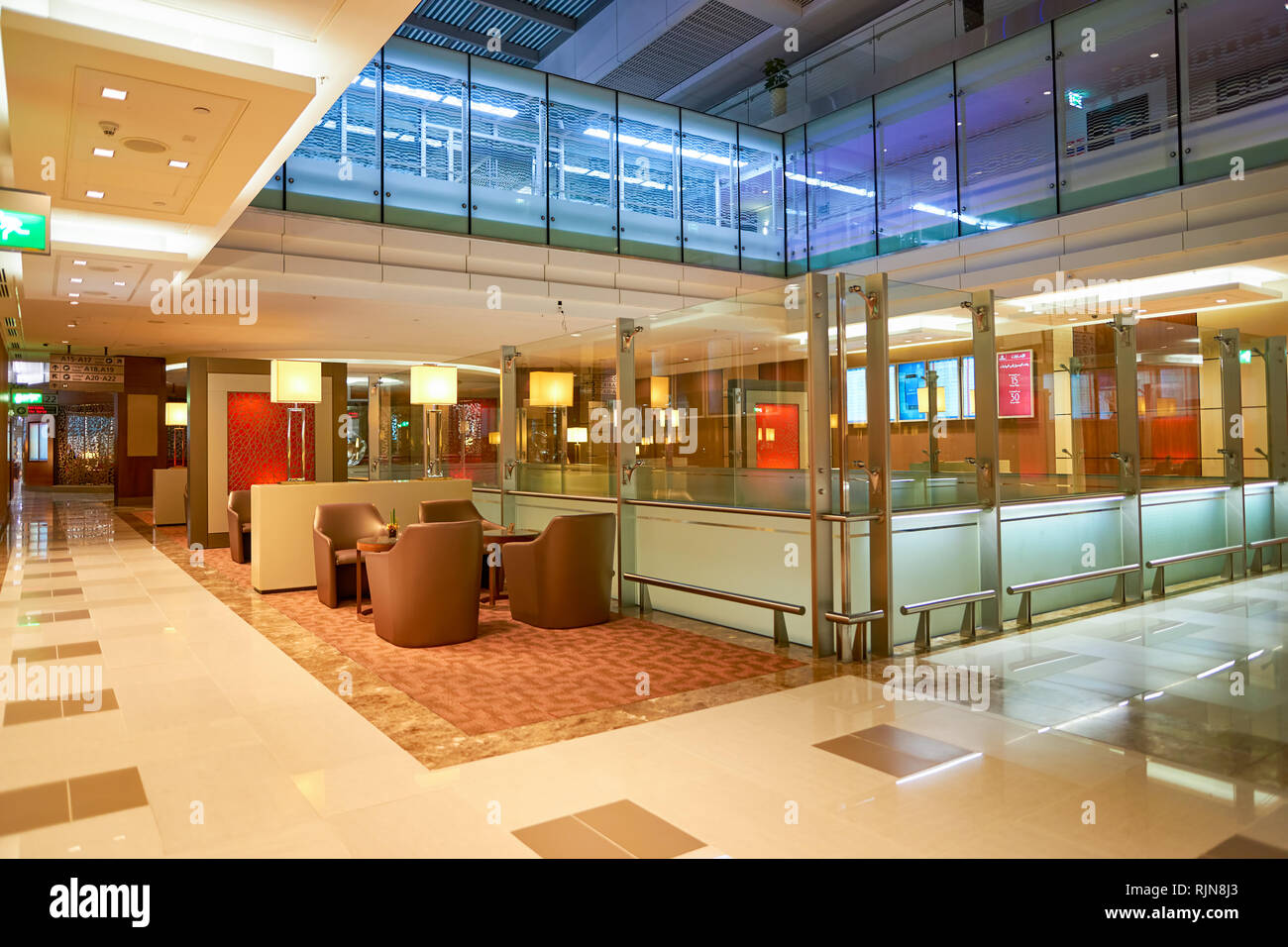 Emirates airline interior hi-res stock photography and images - Alamy