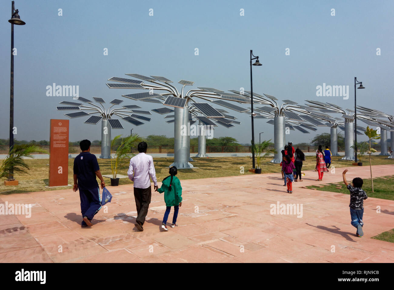 Solar panel trees at the National Salt Satyagraha Memorial (opened by ...