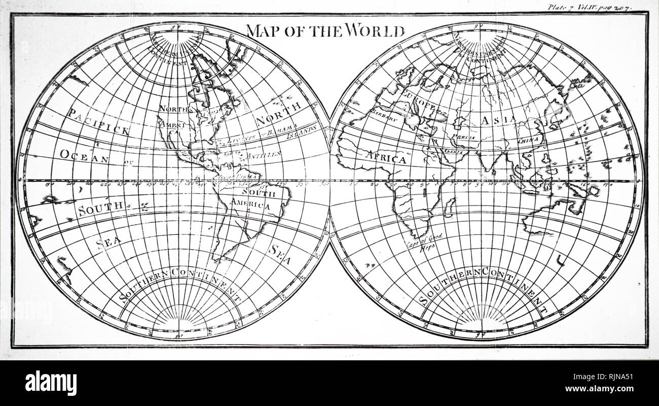 Map of the known world hi-res stock photography and images - Alamy