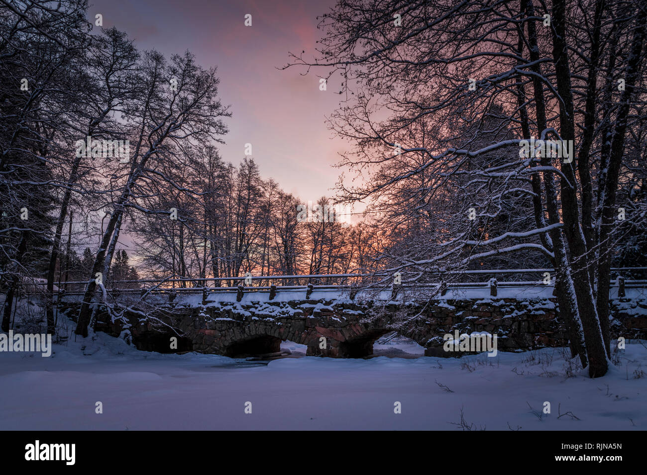 An old stonebridge in the western part of Finland Stock Photo - Alamy