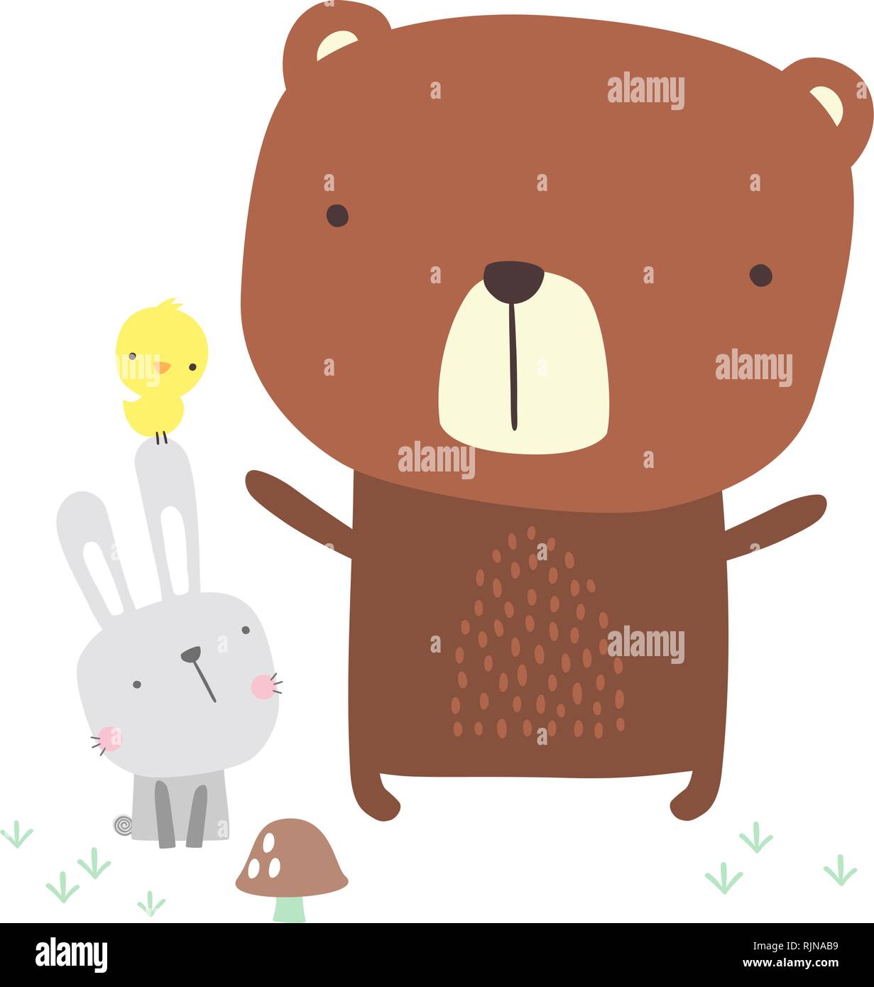 Adorable animals vector vectors hi-res stock photography and images - Alamy