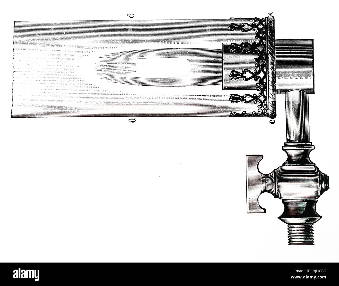 An engraving depicting an Argand burner. Dated 19th century Stock Photo ...