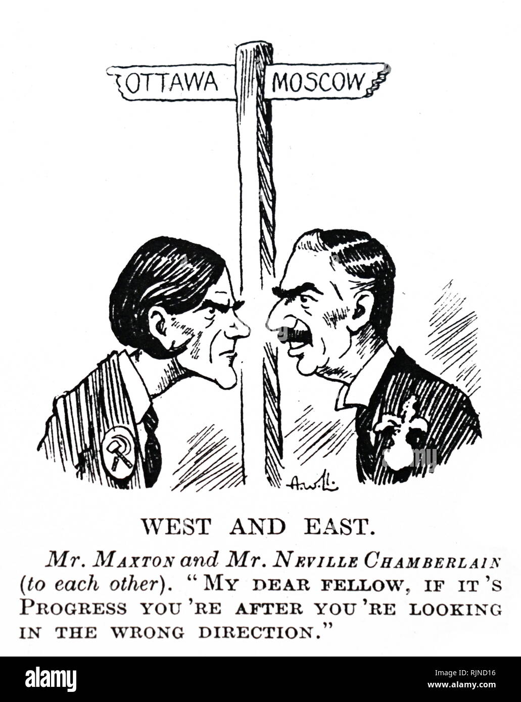 Neville chamberlain cartoon hi-res stock photography and images - Alamy