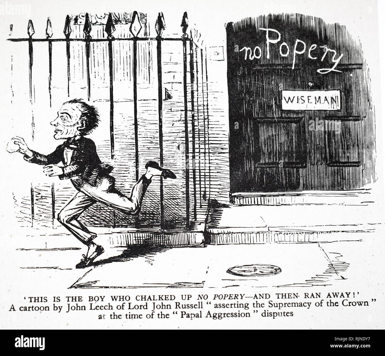 A cartoon depicting the boy (Lord John Russell) who chalked up no ...