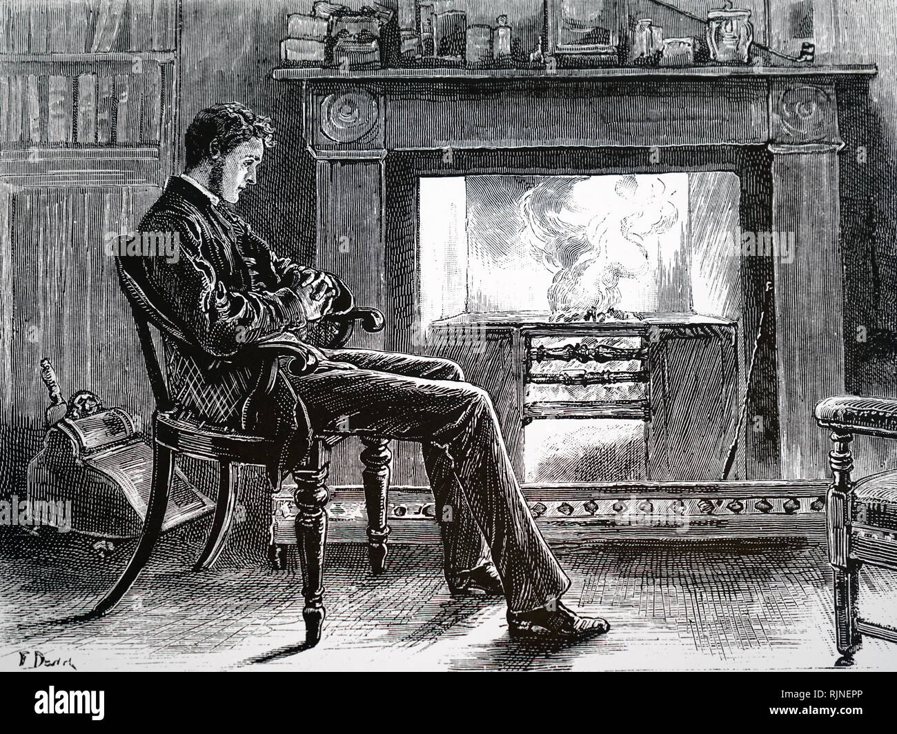 Sitting beside fire hi-res stock photography and images - Alamy