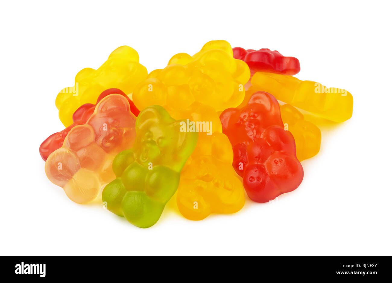 colorful neon gummy candies isolaten on white background Stock Photo ...
