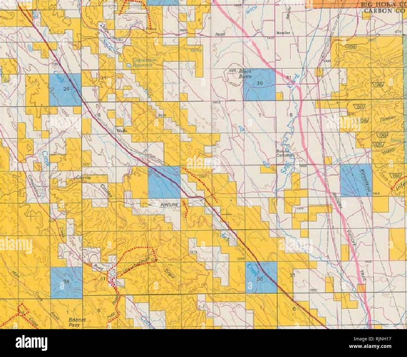 Miles city montana map hi-res stock photography and images - Alamy