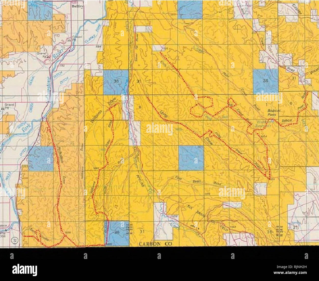 Miles city montana map hi-res stock photography and images - Alamy