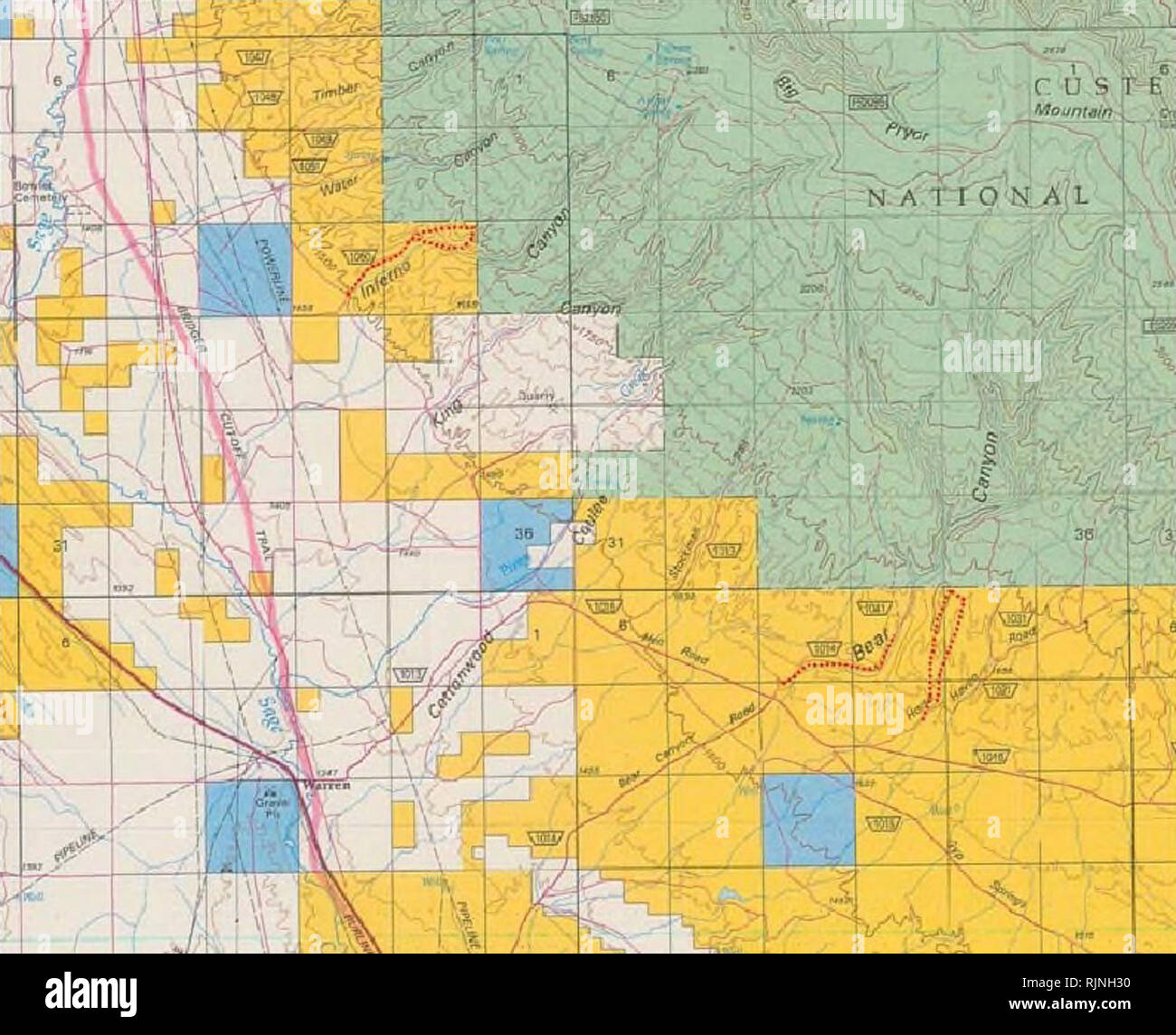 Map of pryor hi-res stock photography and images - Alamy