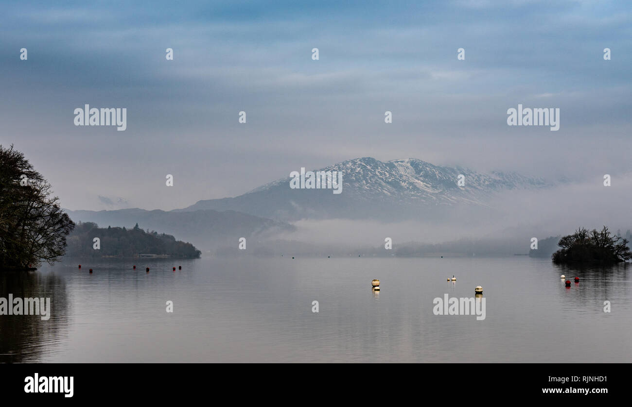 Lake Windermere on a winter's morning Stock Photo - Alamy