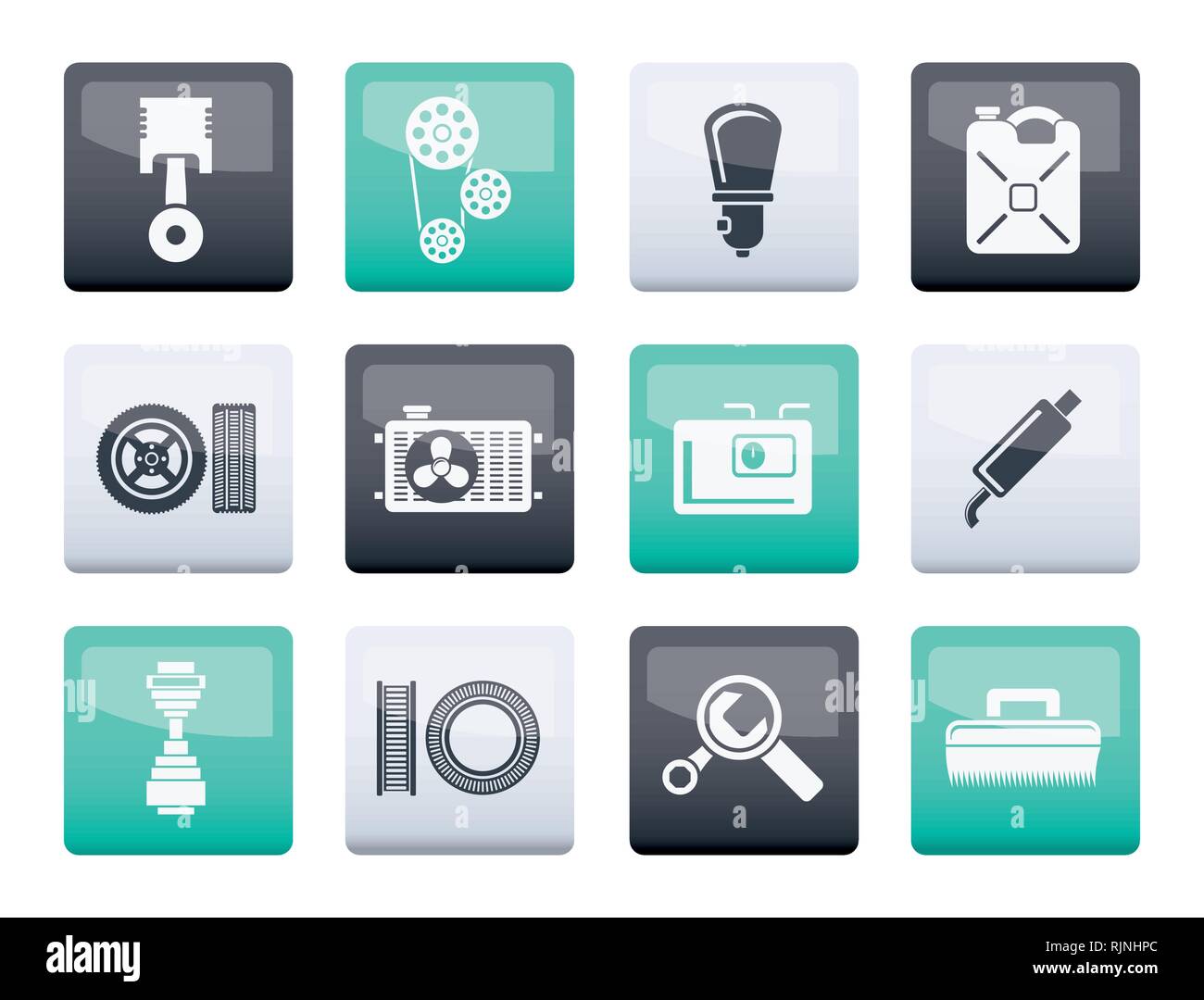 Car Parts and services over color background - Vector Illustration ...