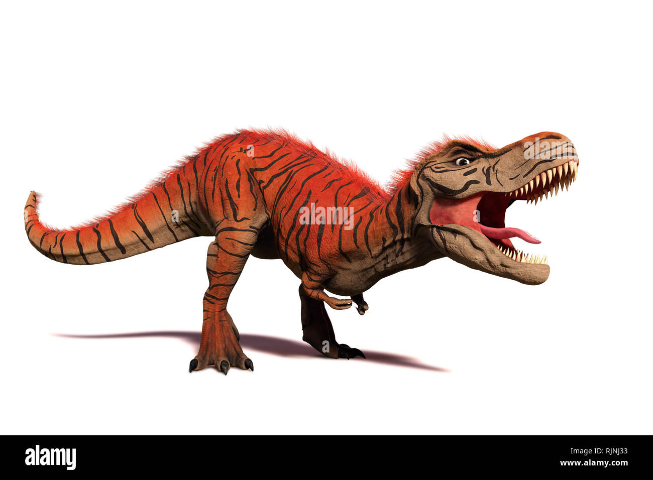 Tyrannosaurus rex, T-rex dinosaur from the Jurassic period (3d ...